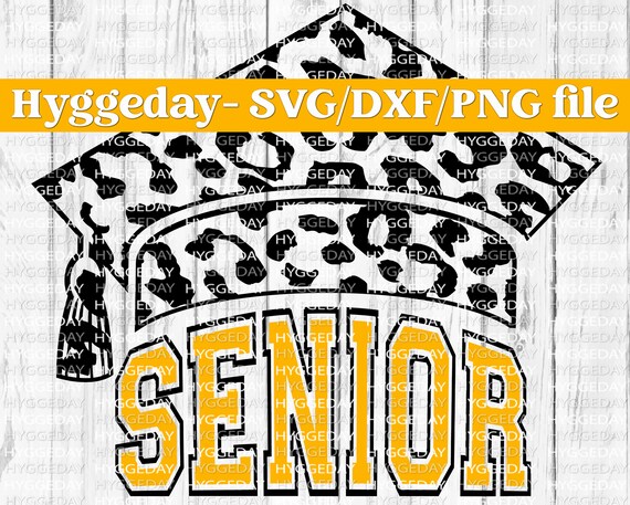 Senior With Graduation Cap Svg Dxf PNG Leopard Cheetah - Etsy