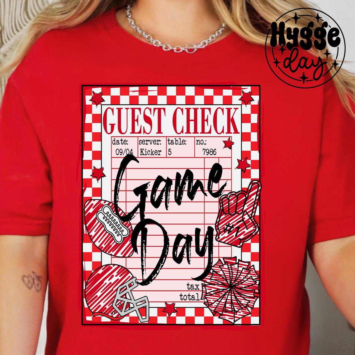 Game Day PNG: Red Checkered Football Design (digital Download) - Etsy