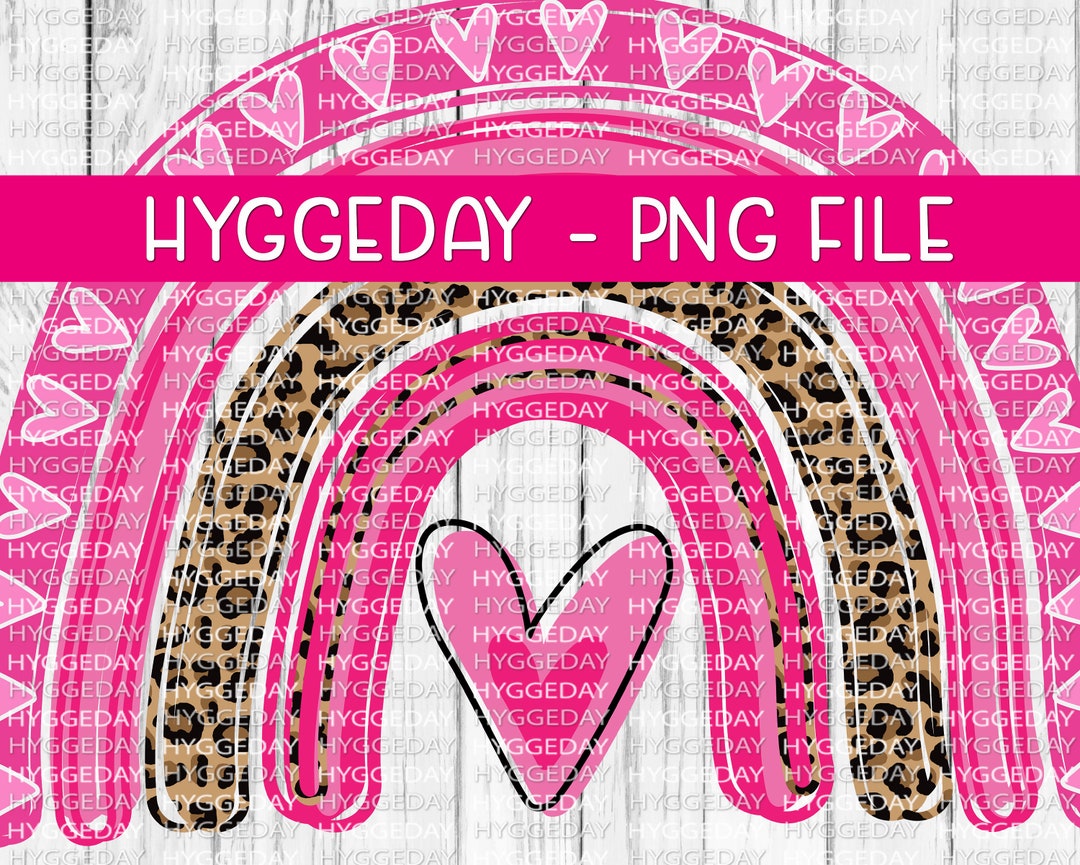 Love Rainbow PNG, Sublimate Download, Cheetah, Leopard, Valentines Day ...
