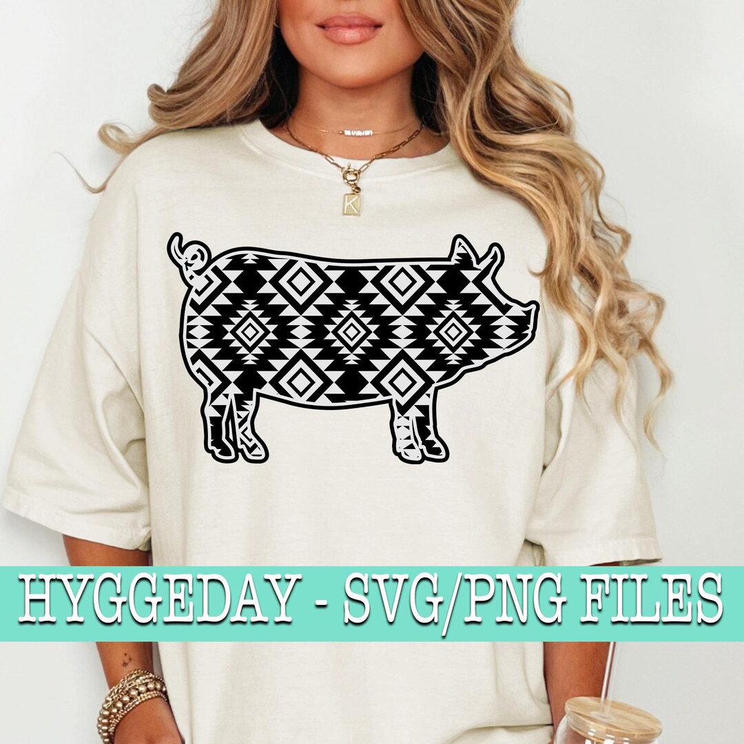 Aztec Pig Svg Dxf PNG, Country, Show Time, Stock Show, Western, Farm ...