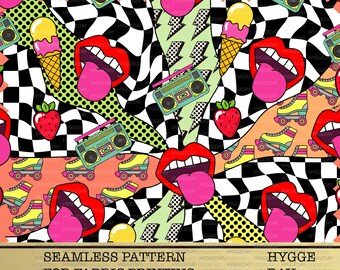 Alice in Wonderland Seamless Repeat Pattern. Digital Paper. - Etsy