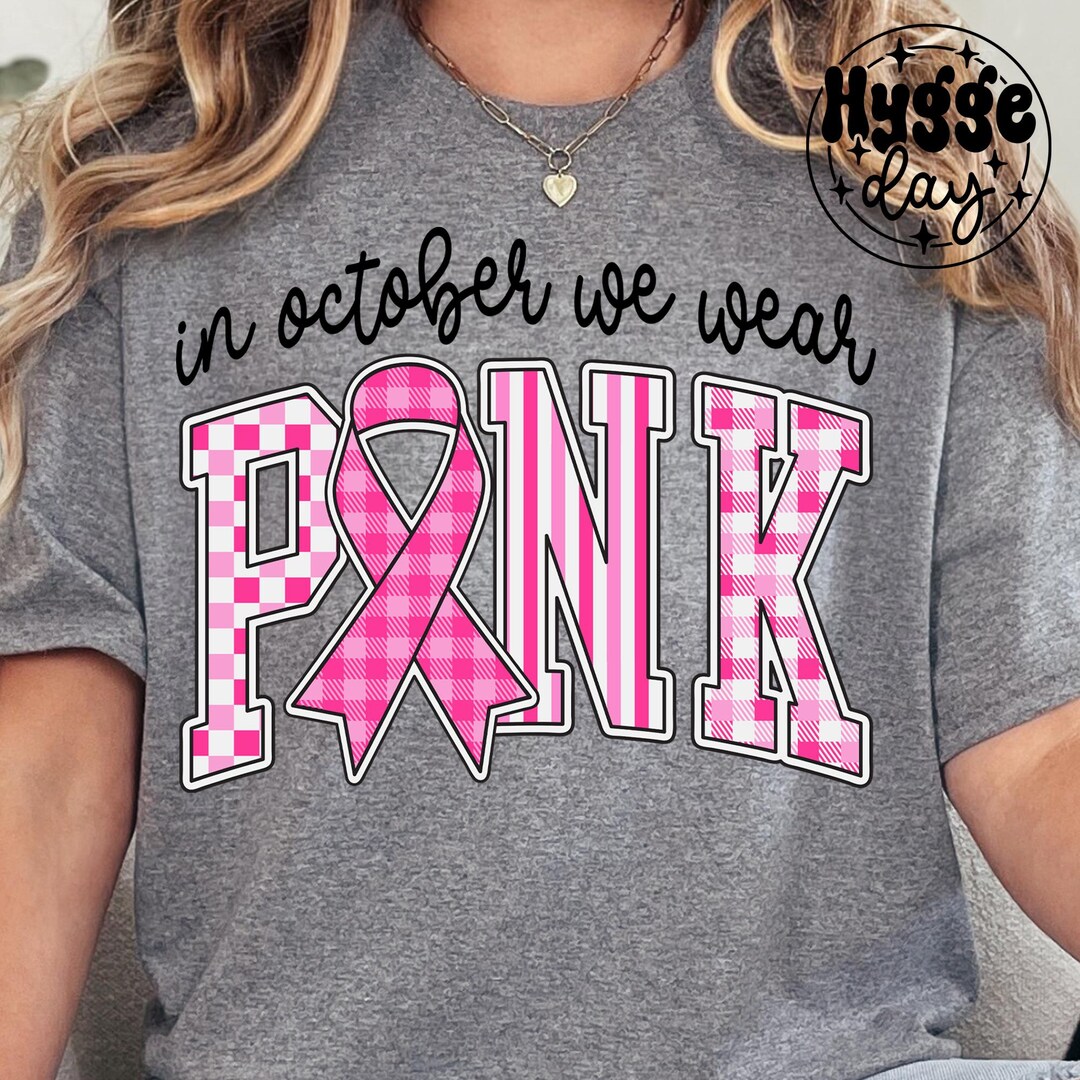 Pink Ribbon PNG: Breast Cancer Awareness, Preppy Gingham Plaid Design ...