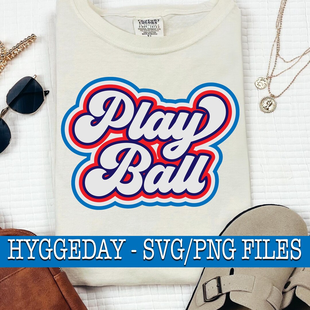 Retro Play Ball Svg Dxf Png, Cut File, Baseball, Baseball Mom, Softball ...