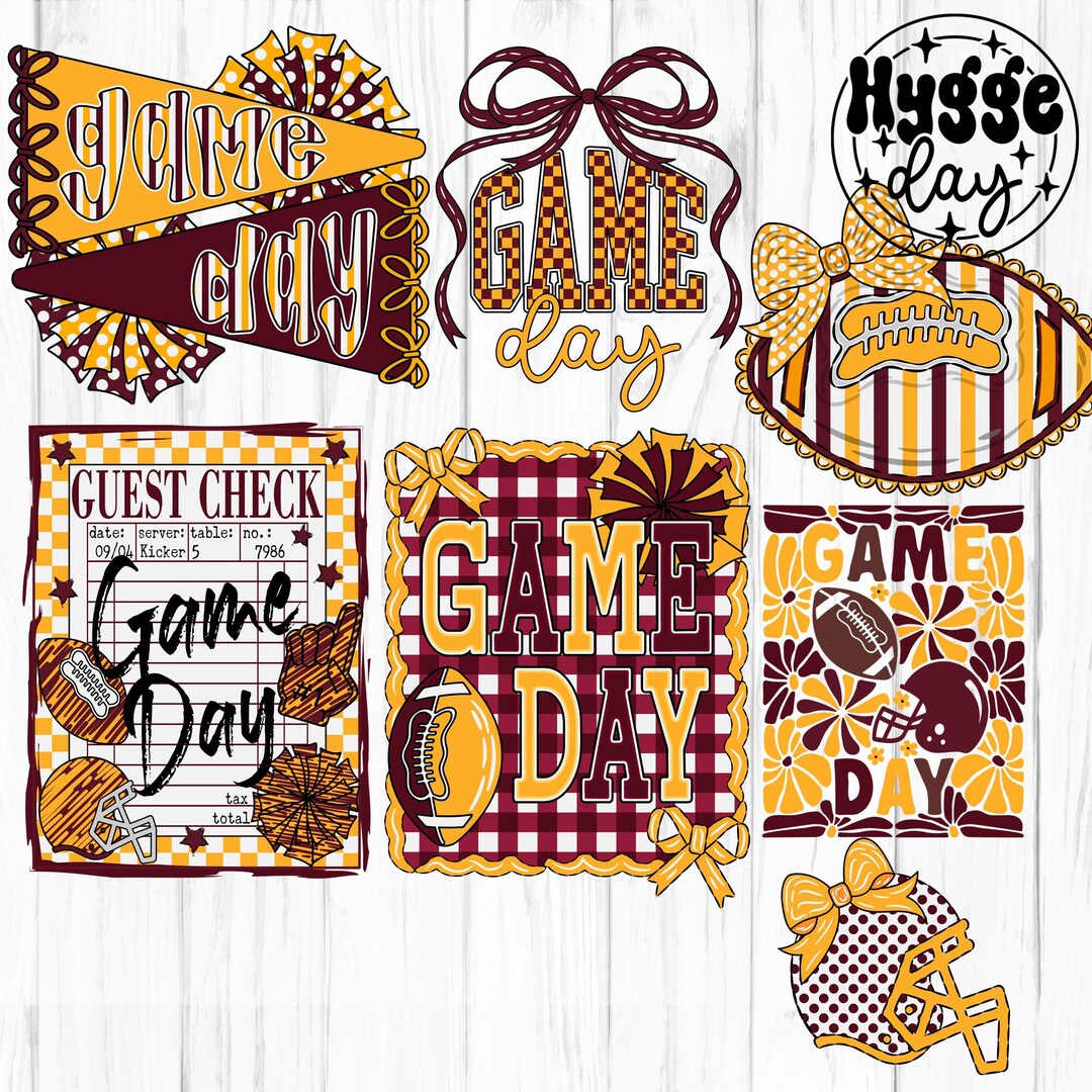 Maroon Gold Spirit Bundle PNG Digital Download Sublimation Sublimate ...
