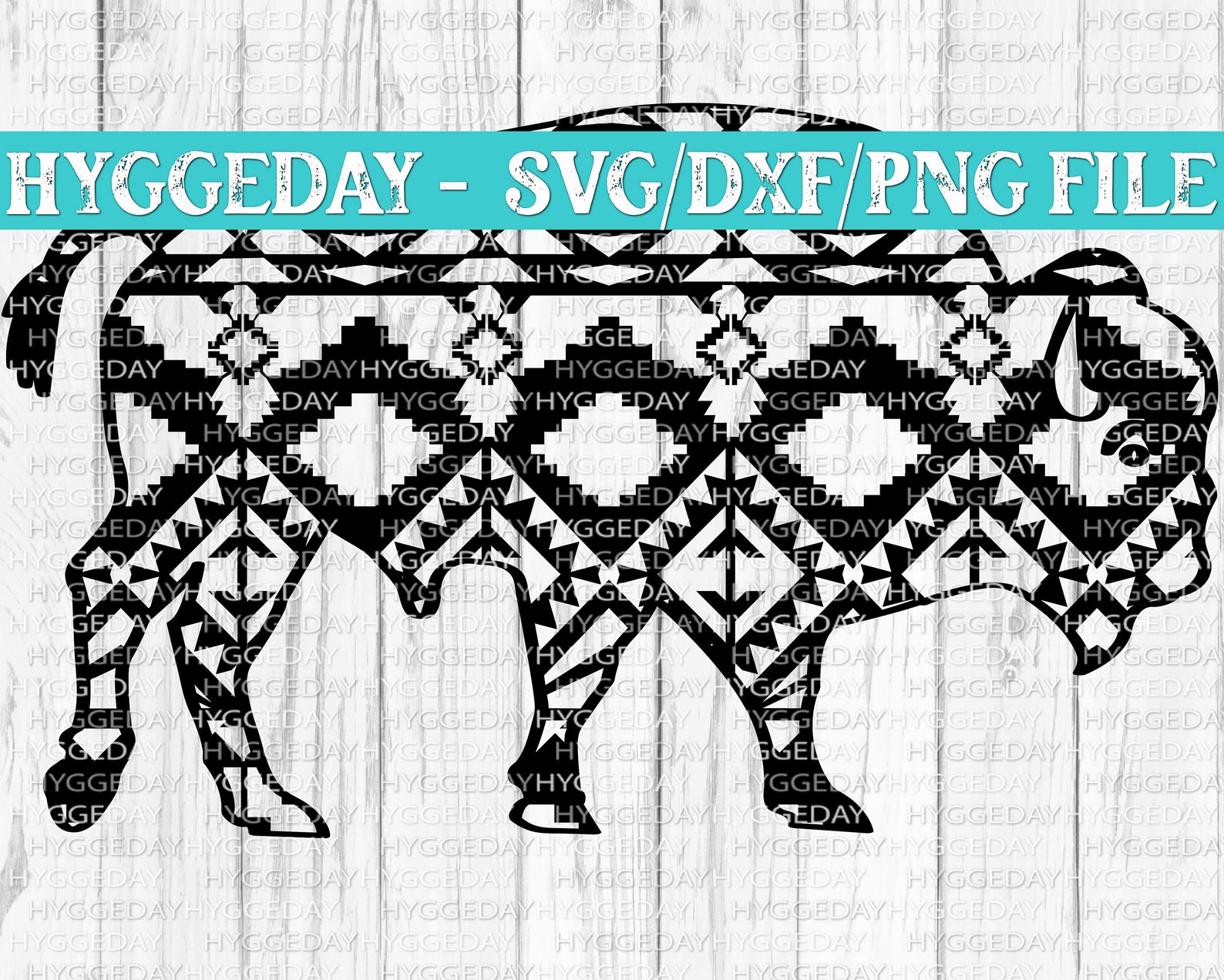 Aztec Buffalo Svg Dxf PNG Country Svg Tribal Boho - Etsy