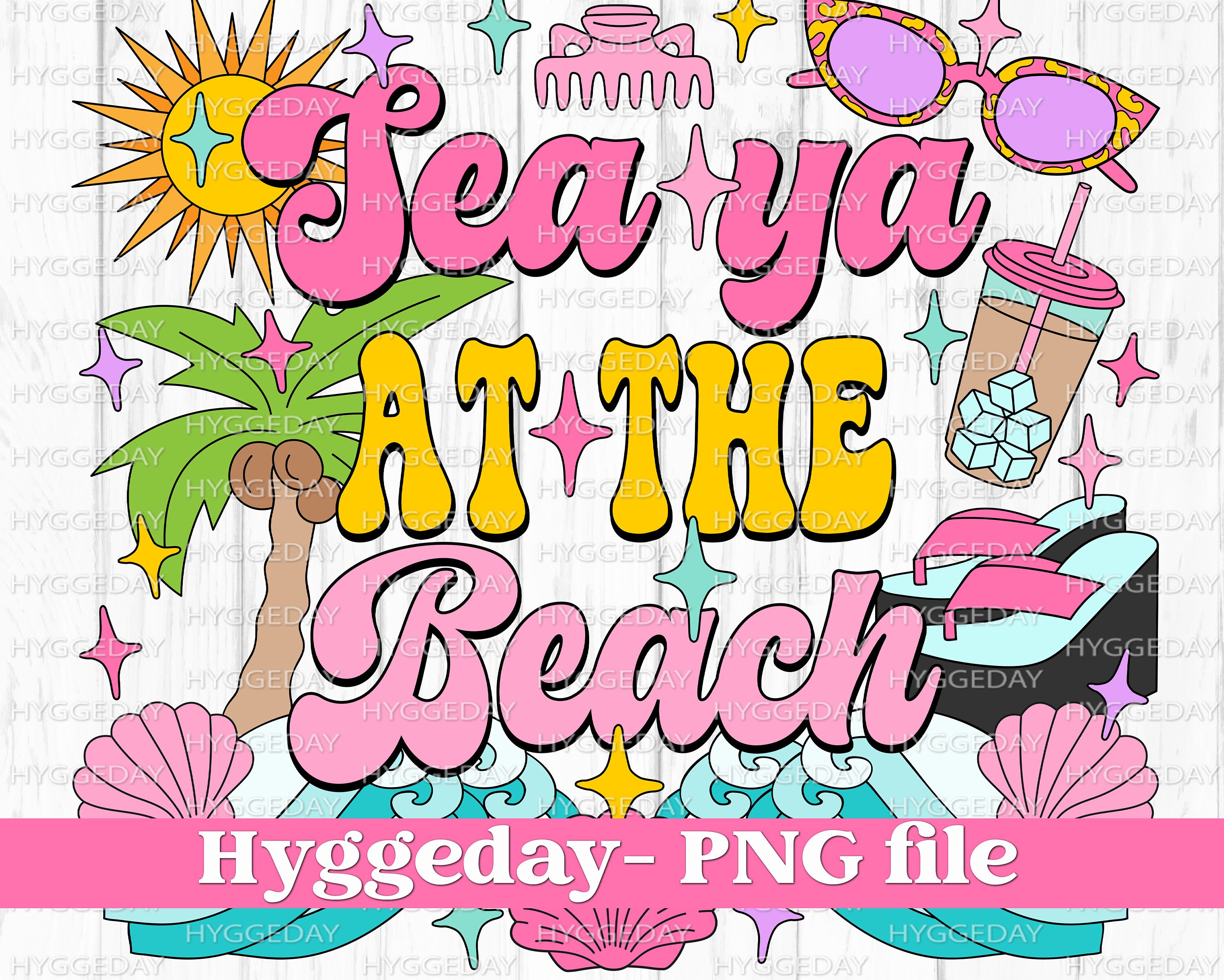 Sea Ya at the Beach PNG Digital Download Sublimation - Etsy