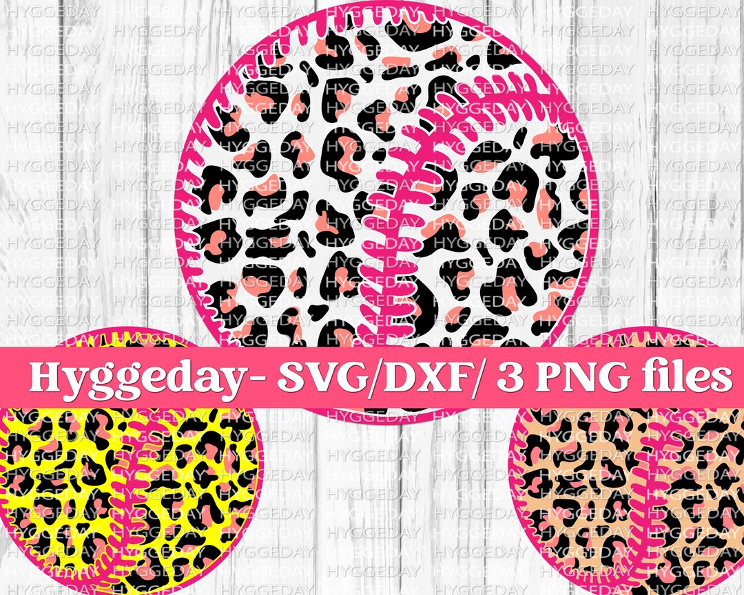 Baseball Svg Dxf Png, Doodle, Leopard Print, Cheetah, Hand Drawn ...