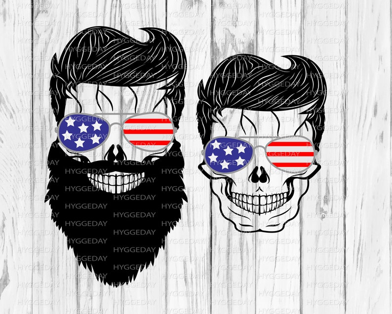 Dad Son Skulls Svg Dxf Png Father's Day Skull - Etsy