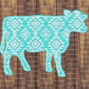 Aztec Cow Svg Dxf PNG, Country, Show Time, Stock Show, Western, Farm ...