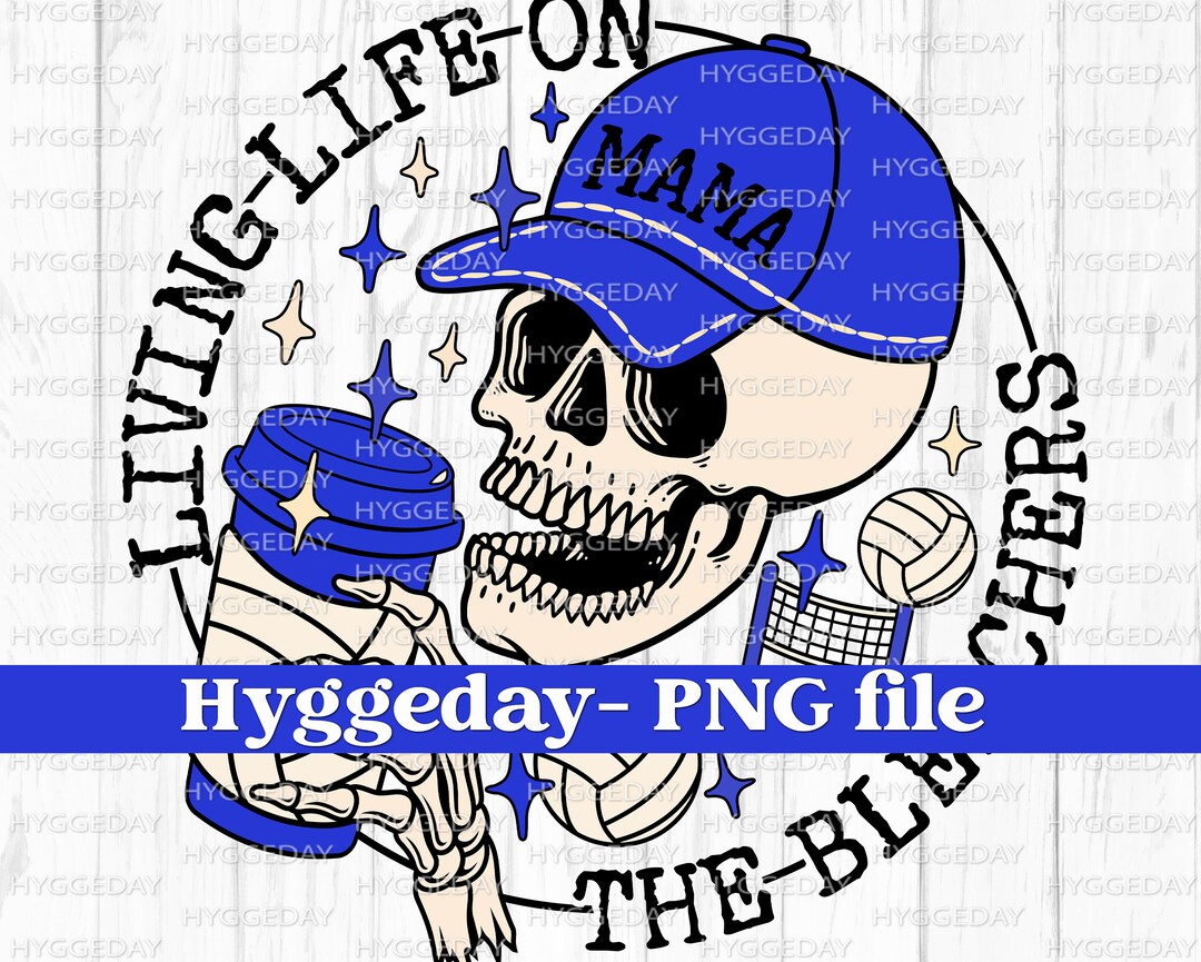 Living Life on the Bleachers PNG, Digital Download, Volleyball, Mama ...
