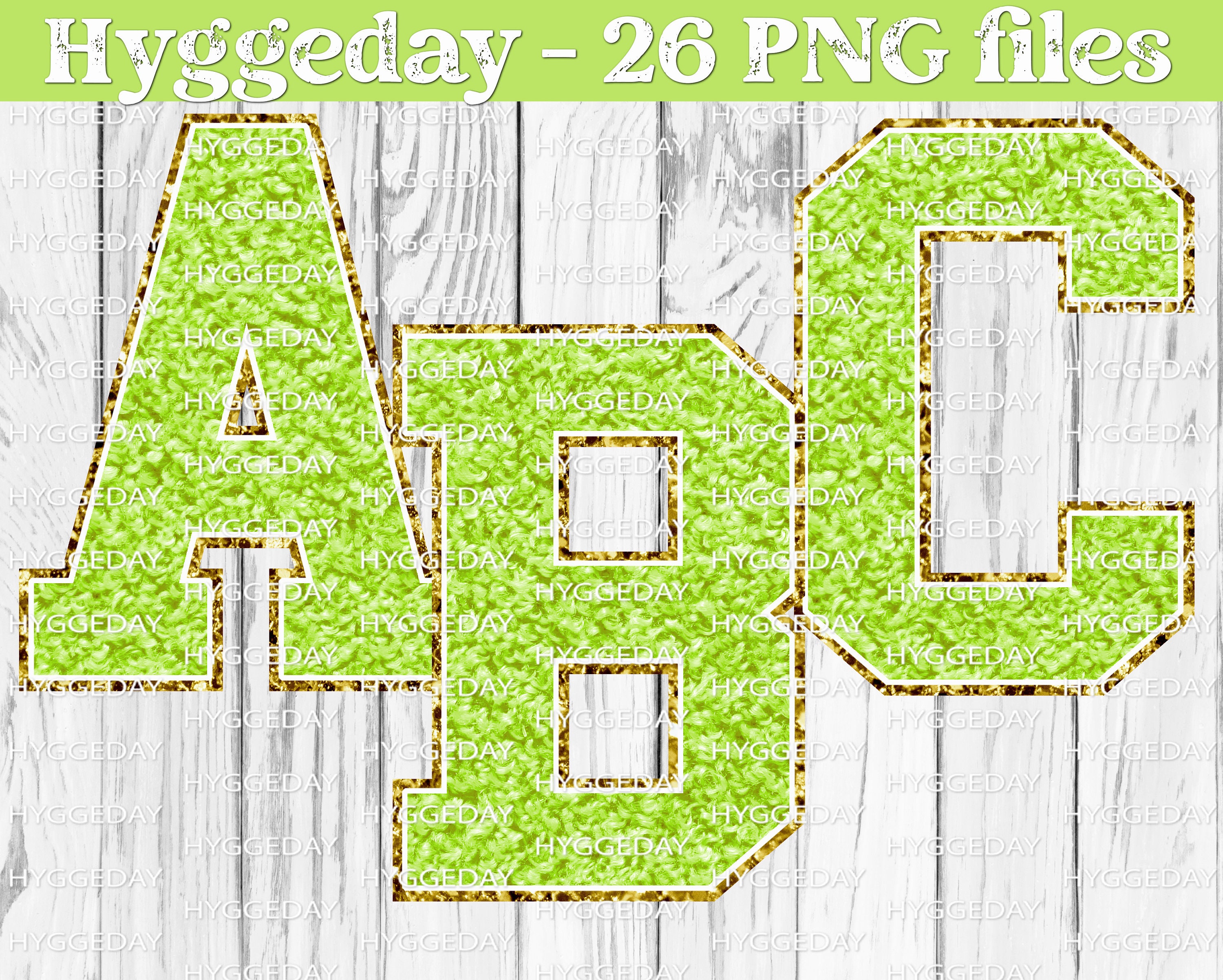 Digital Chenille Letters PNG Digital Download Sublimate - Etsy