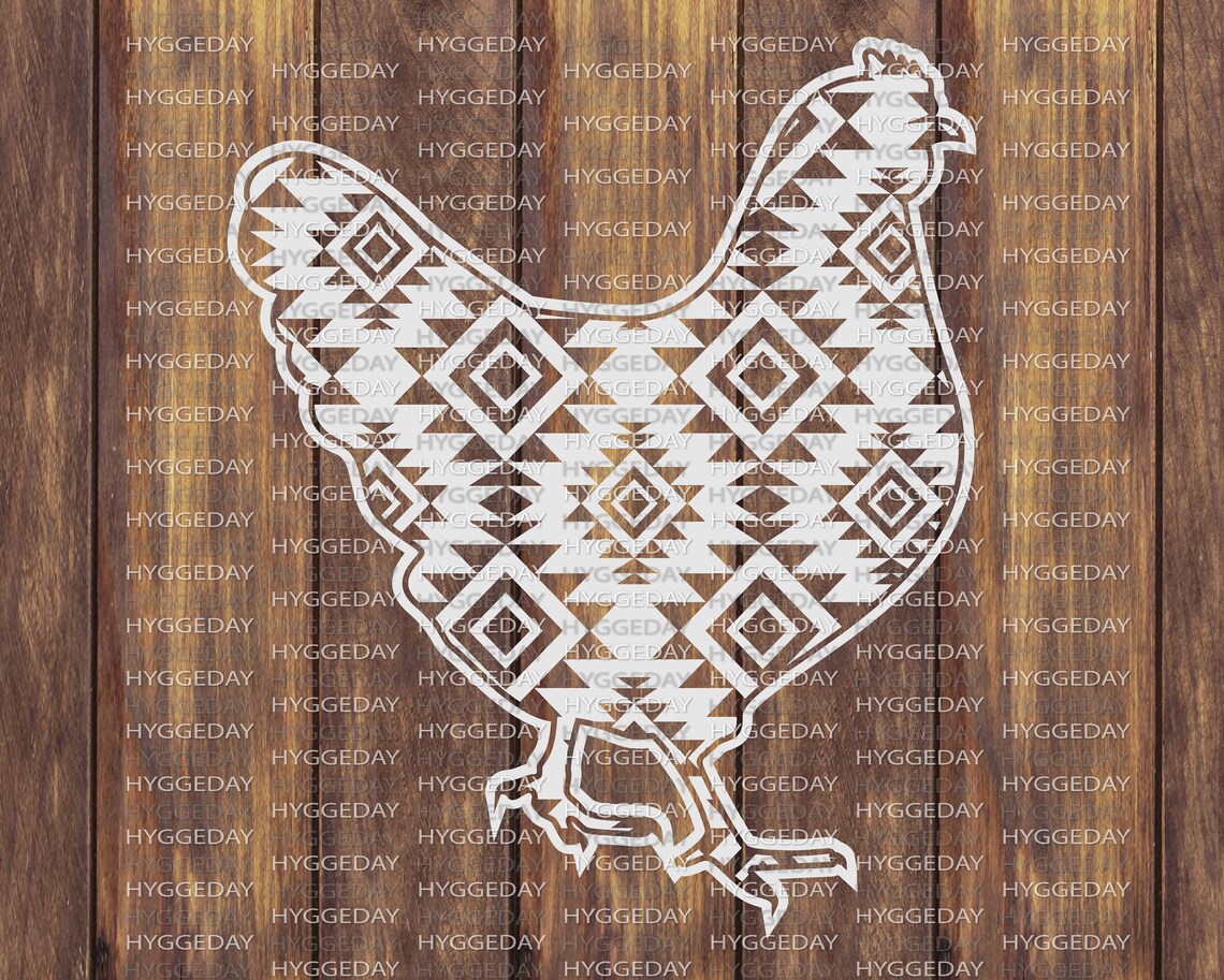 Aztec Chicken Svg Dxf PNG Chick Rooster Country Show Time - Etsy