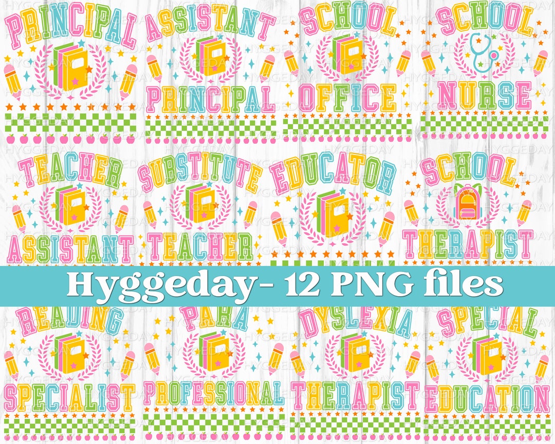 Back to School Bundle PNG 12 Files, Digital Download, Teacher ...