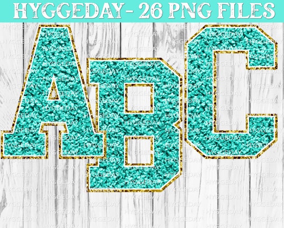 Digital Chenille Letters PNG Digital Download Sublimate - Etsy