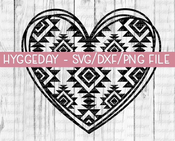 Aztec Heart Svg Dxf Png Love Valentines Day Files for - Etsy