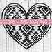 Aztec Heart Svg Dxf Png, Love, Valentines Day, Files for Cricut ...