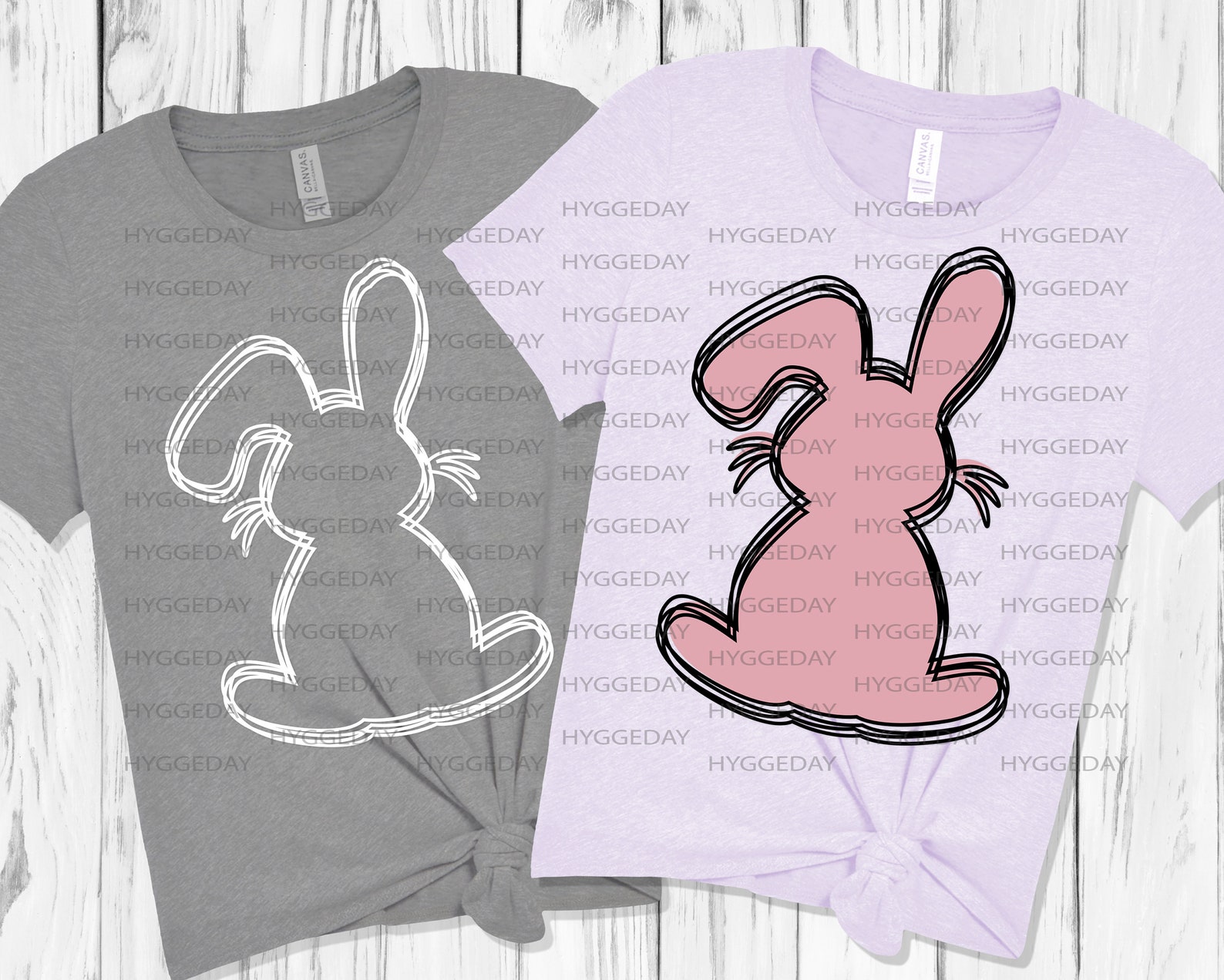 Doodle Bunny SVG DXF PNG Cut File Bunnyrabbit Easter | Etsy
