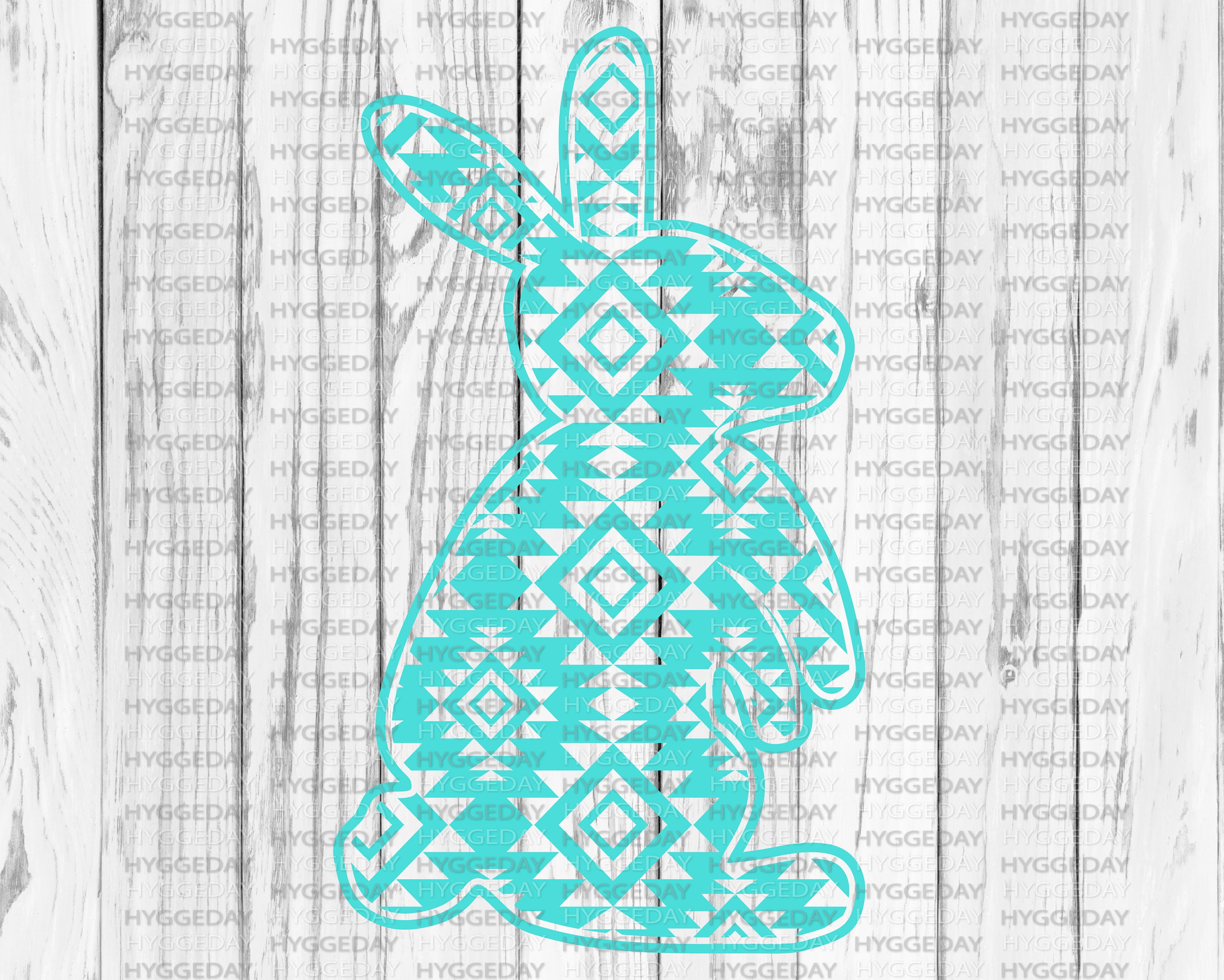 Aztec Bunny SVG DXF PNG Cut File Bunny Rabbit Easter - Etsy