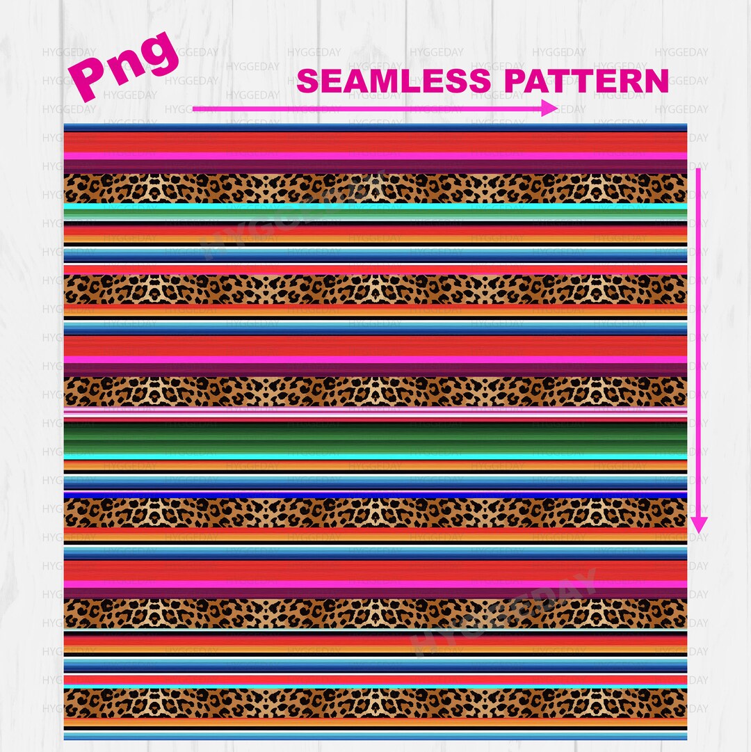Seamless Serape Leopard Digital Paper PNG, Sublimate Download, Neon ...