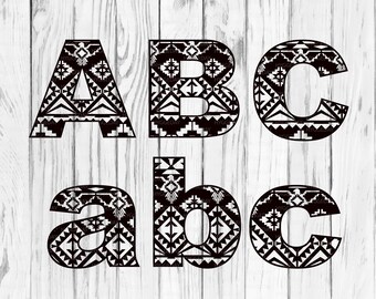 Aztec Letters Svg | Etsy