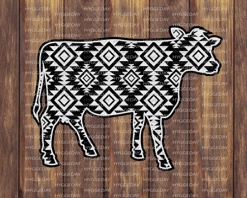 Aztec Cow Svg Dxf PNG Country Show Time Stock Show | Etsy