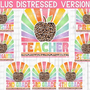 Back to School Bundle Png, 8 Files, Sublimation Download, Grade ...