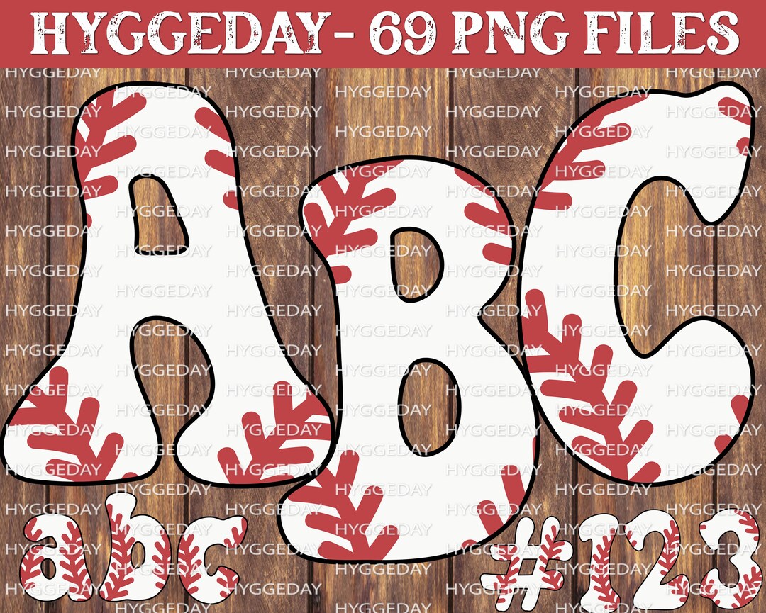 Baseball Alphabet Letters PNG, Digital Design Sublimation, Sublimate ...