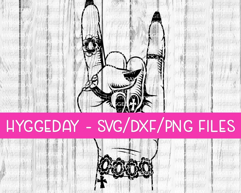 Rock Hand Svg Png Dxf Digital Download Rock Roll Punk - Etsy