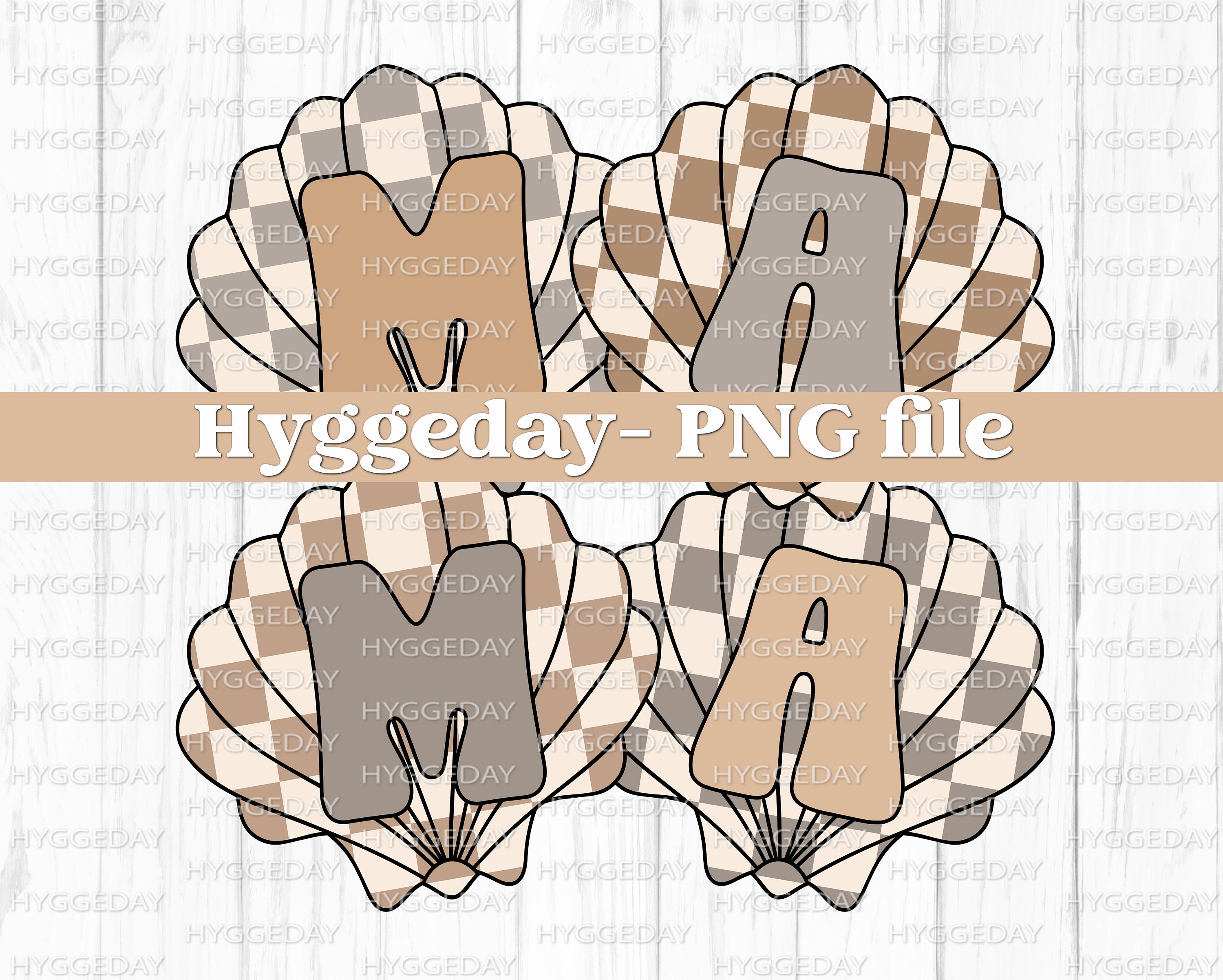 Checker Mama PNG, Digital Download, Seashell, Beach, Summer, Coastal ...