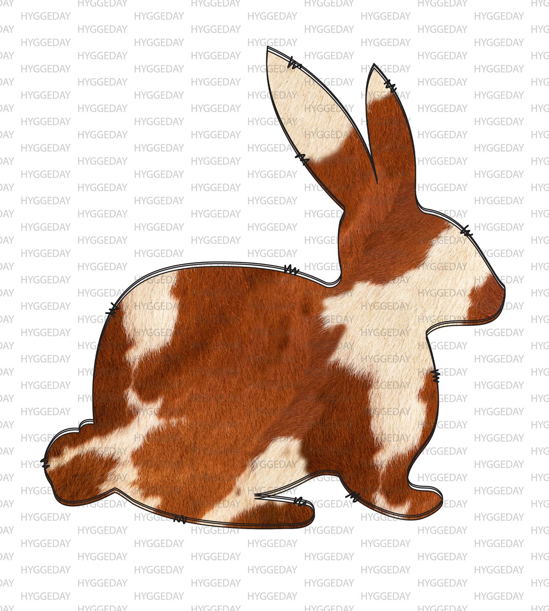 Cow Print Bunny PNG, Sublimation Design, Cow Hide, Download, Easter ...