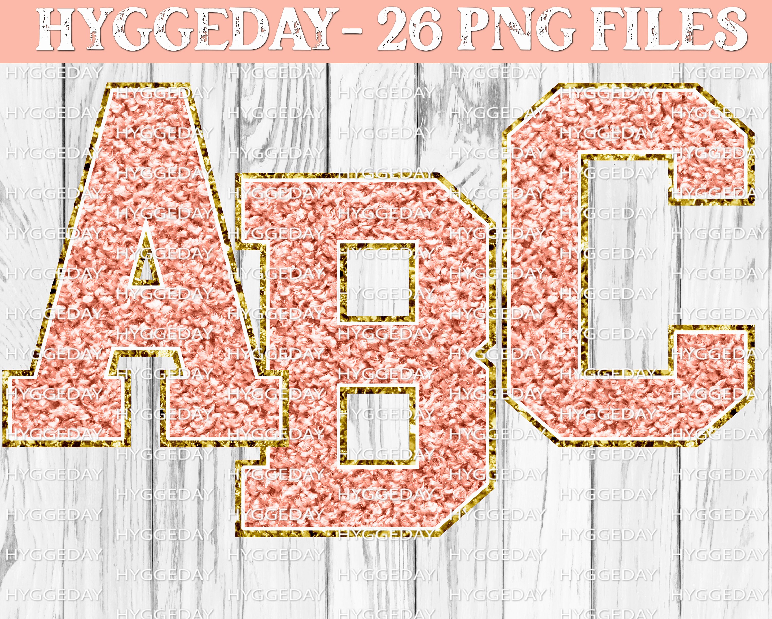 Digital Chenille Letters PNG Digital Download Sublimate | Etsy