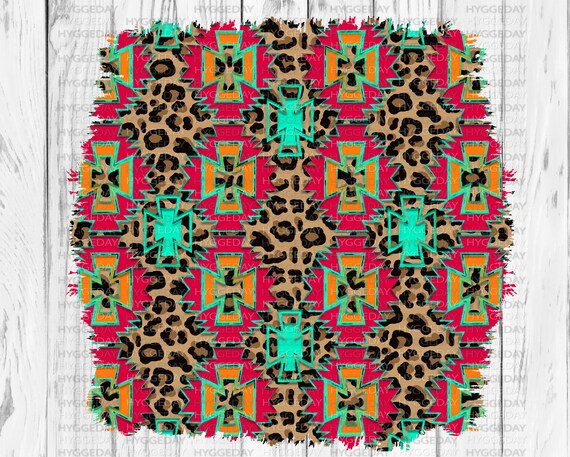 2 Aztec Cross Leopard Backgrounds PNG Sublimate Download | Etsy
