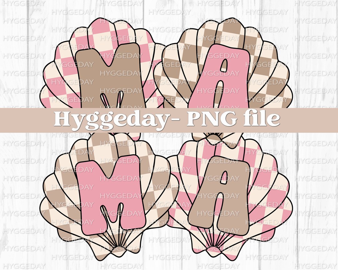 Checker Mama PNG, Digital Download, Seashell, Beach, Summer, Coastal ...