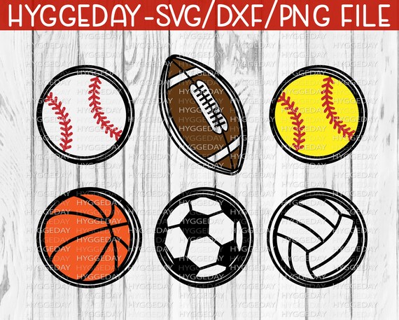 Doodle Sports Bundle SVG DXF PNG Game Day School Team - Etsy