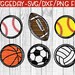Doodle Sports Bundle SVG DXF PNG, Game Day, School, Team Spirit ...