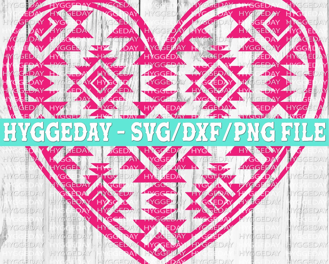 Aztec Heart Svg Dxf Png Love Valentines Day Files for - Etsy