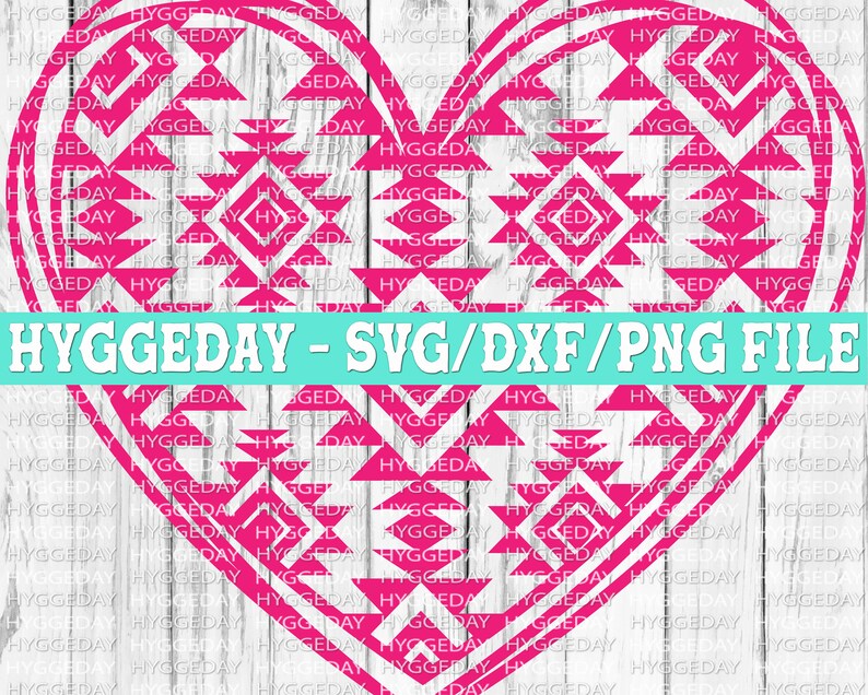 Aztec Heart Svg Dxf Png Love Valentines Day Files for - Etsy