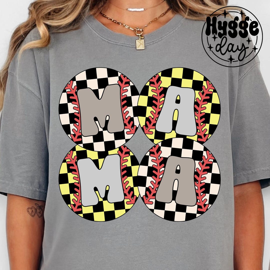 Checker Mama PNG, Digital Download, Softball, Baseball, Ballpark ...