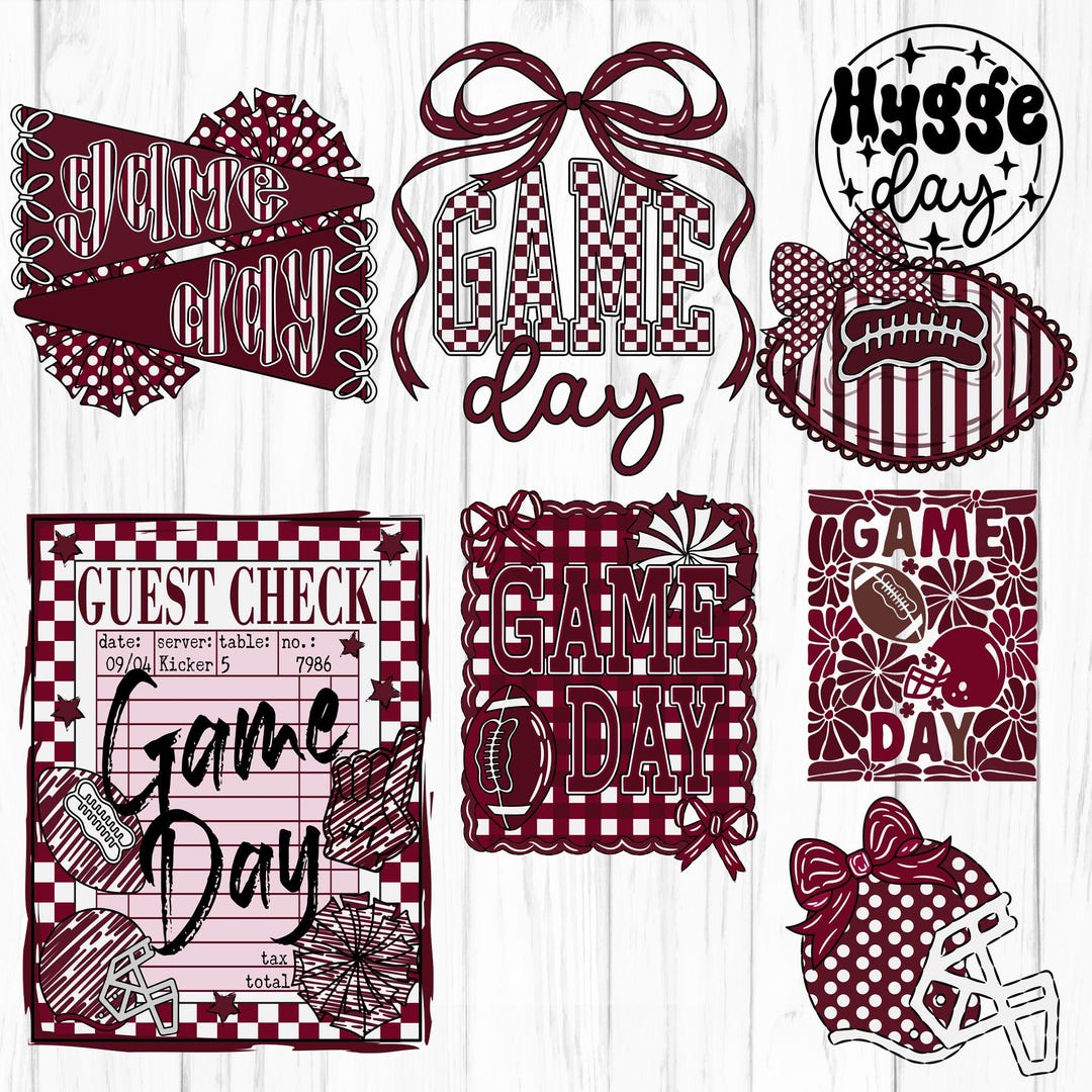 Maroon Spirit Bundle PNG Digital Download Sublimation Sublimate School ...