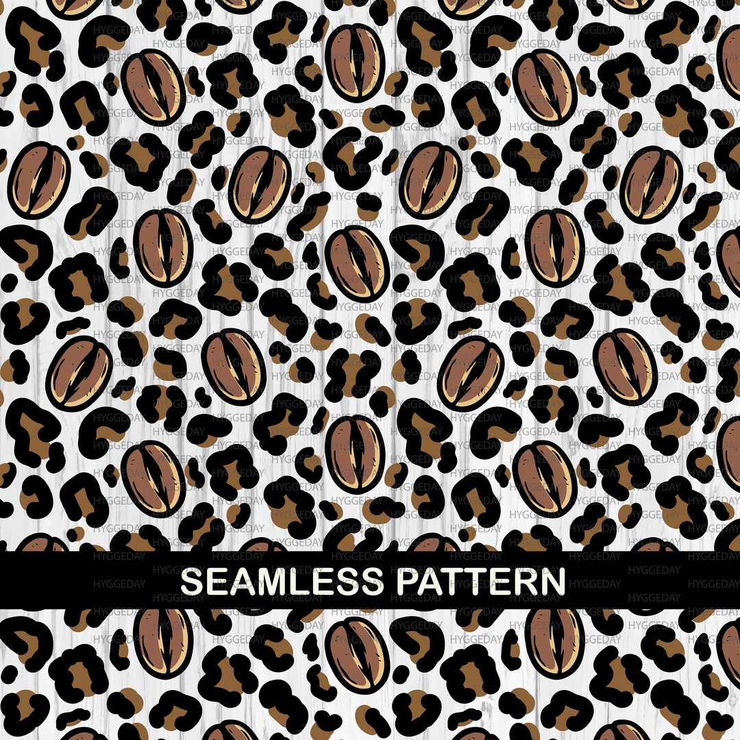 Seamless Coffee Leopard Png, Sublimate Download, Digital Paper ...