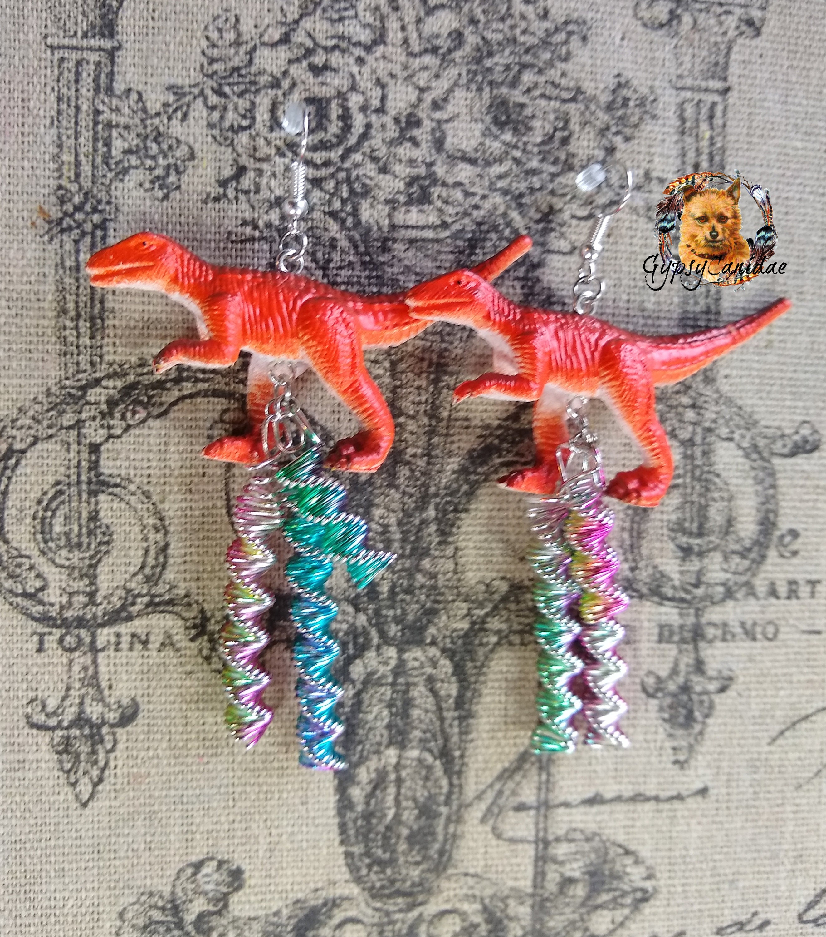 Bingo Dino DNA / Dinosaur Earrings / DNA Jewelry / Gift for - Etsy