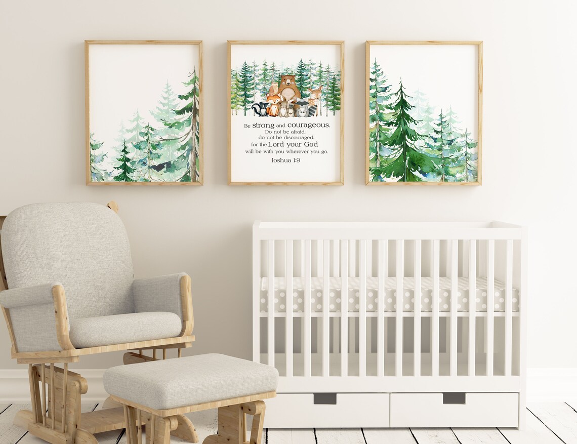 Scripture Wall Art Joshua 1:9 Art Print Bible Verse Prints | Etsy