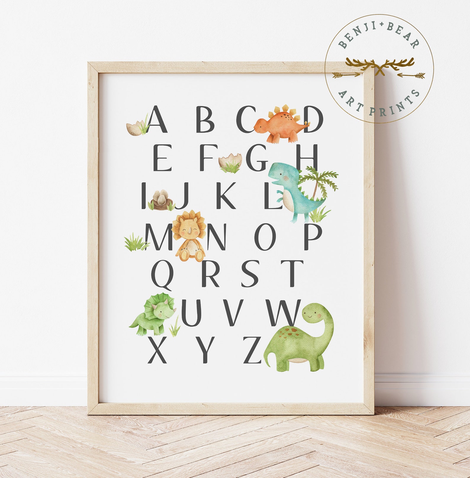 Alphabet Print Dinosaur Nursery Print Dinosaur Nursery | Etsy