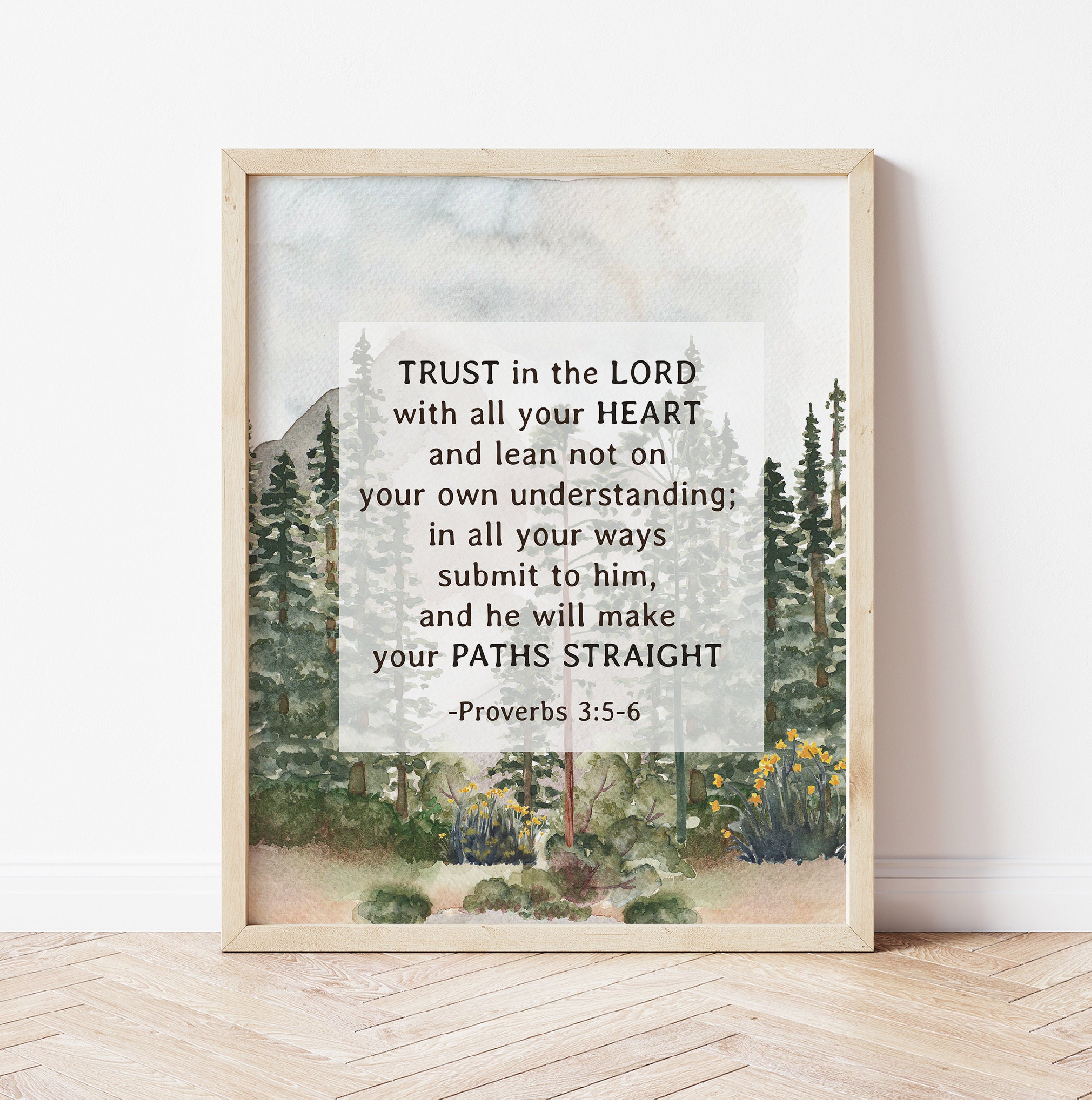Bible Verse Art Prints Woodland Nursery Prints Scripture | Etsy