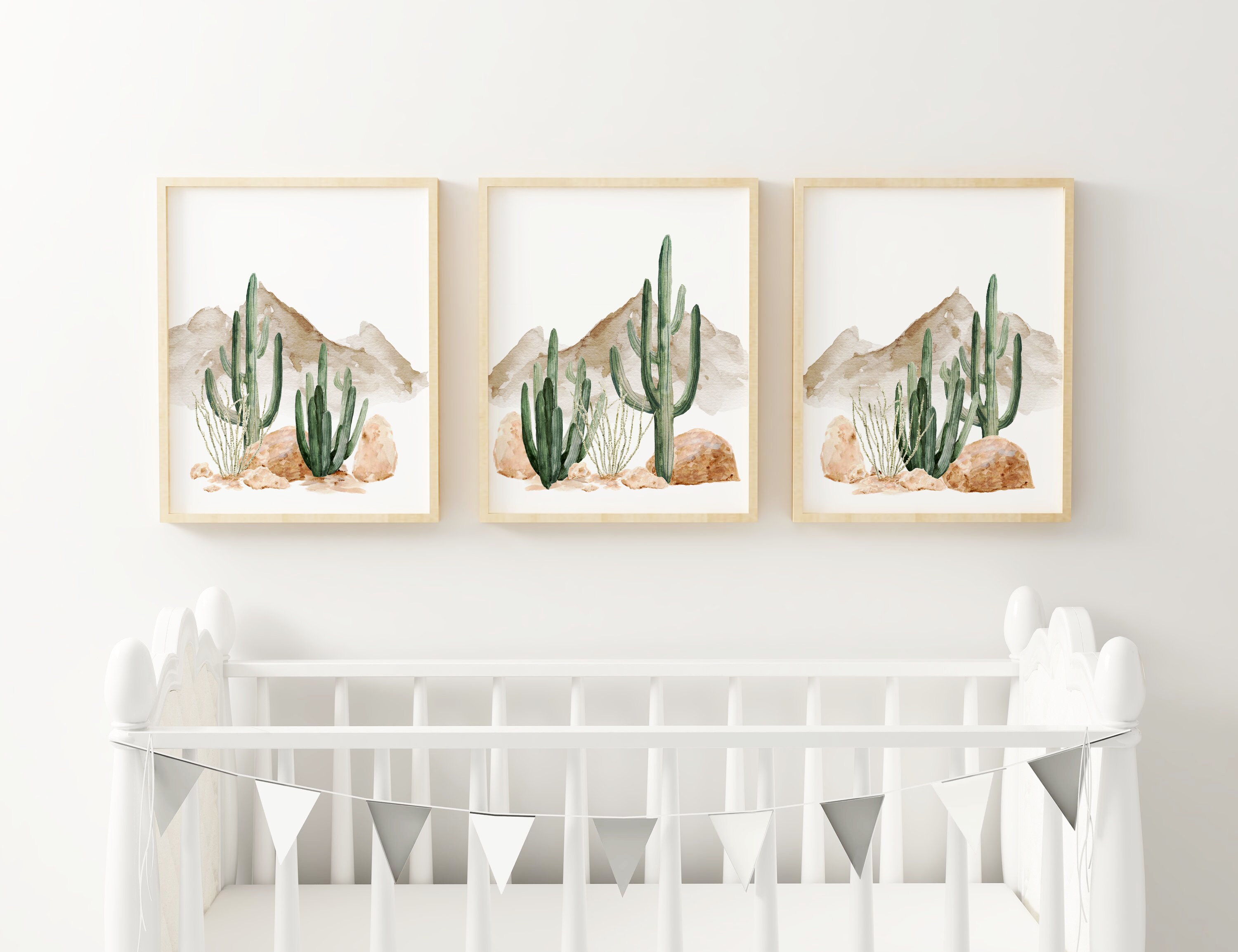 Cactus Wall Art Cactus Art Print Boho Nursery Decor Cactus - Etsy