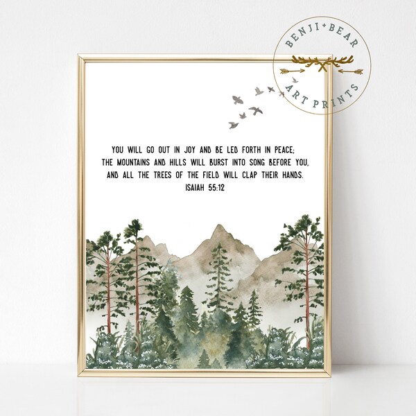 Isaiah 55 12 - Etsy