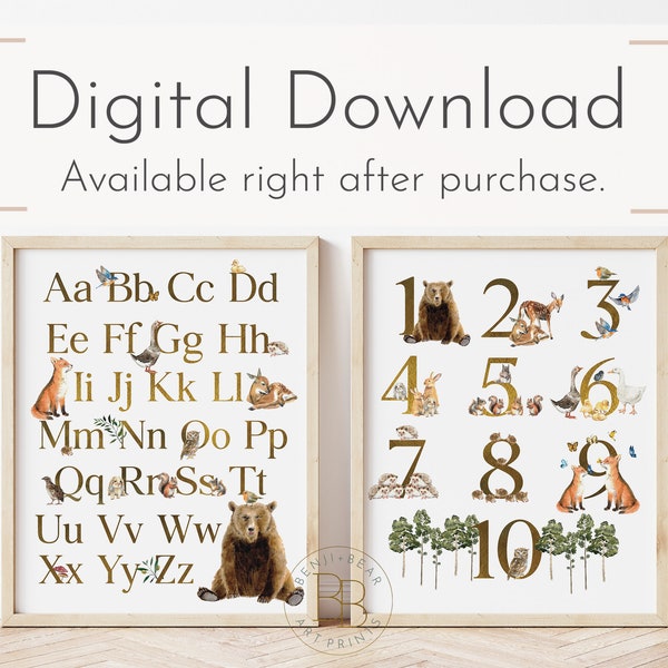 Woodland Alphabet - Etsy