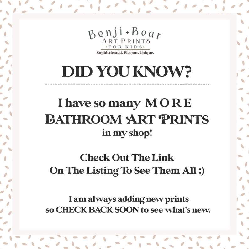 Ocean Print Bathroom Sign Kids Bathroom Decor Bath Decor - Etsy