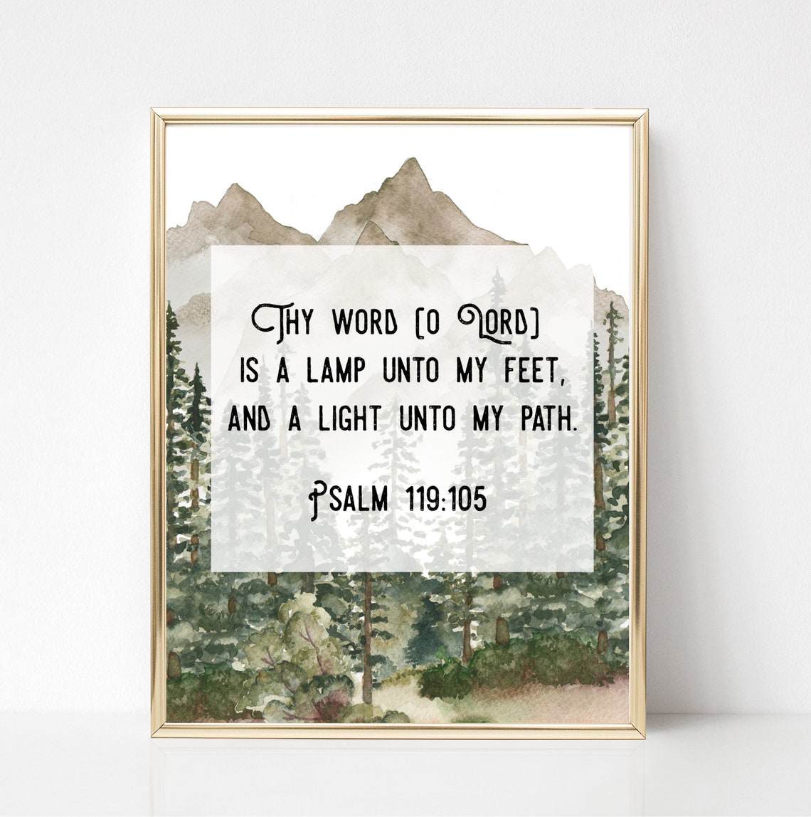 Bible Verse Art Prints Psalm 119:105 Christian Wall Art - Etsy