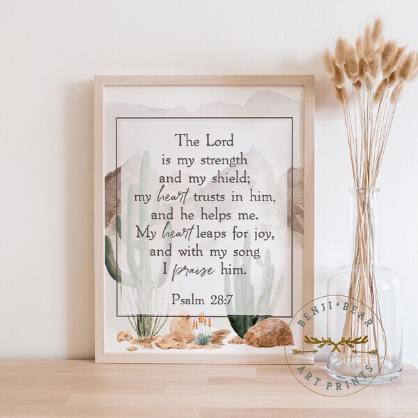 Psalm 28 7 - Etsy